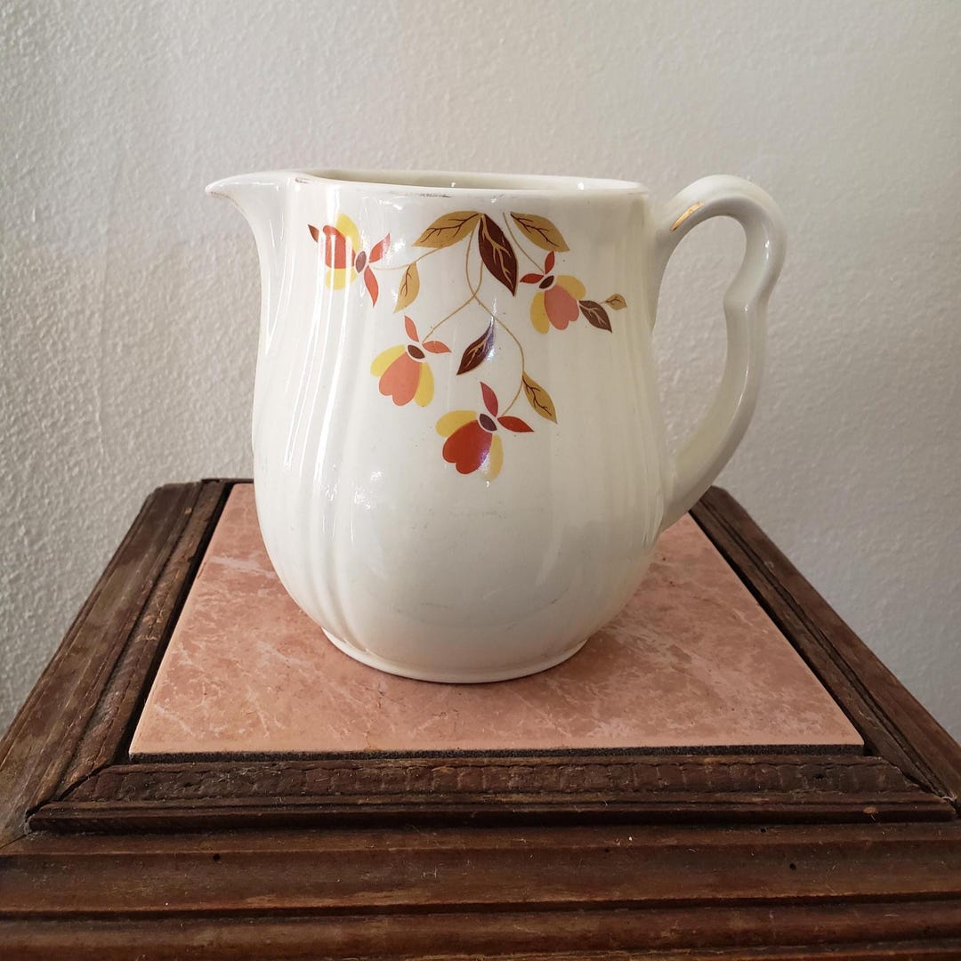 Vintage Hall's Superior Quality Kitchenware Water Pitcher/autumn Leaf ...