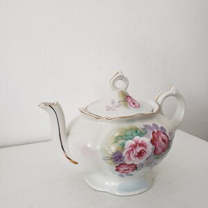 Vintage Lefton Porcelain Rose Music Box Base Teapot - Etsy