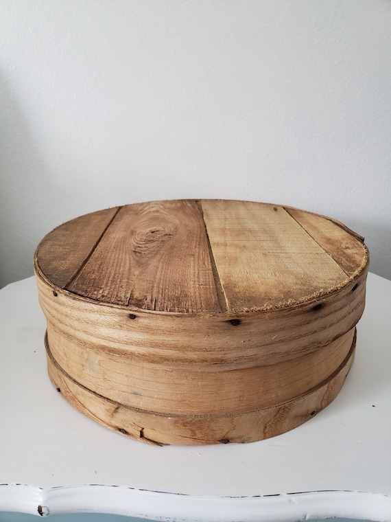 Vintage Bentwood Round Cheese Box | Etsy