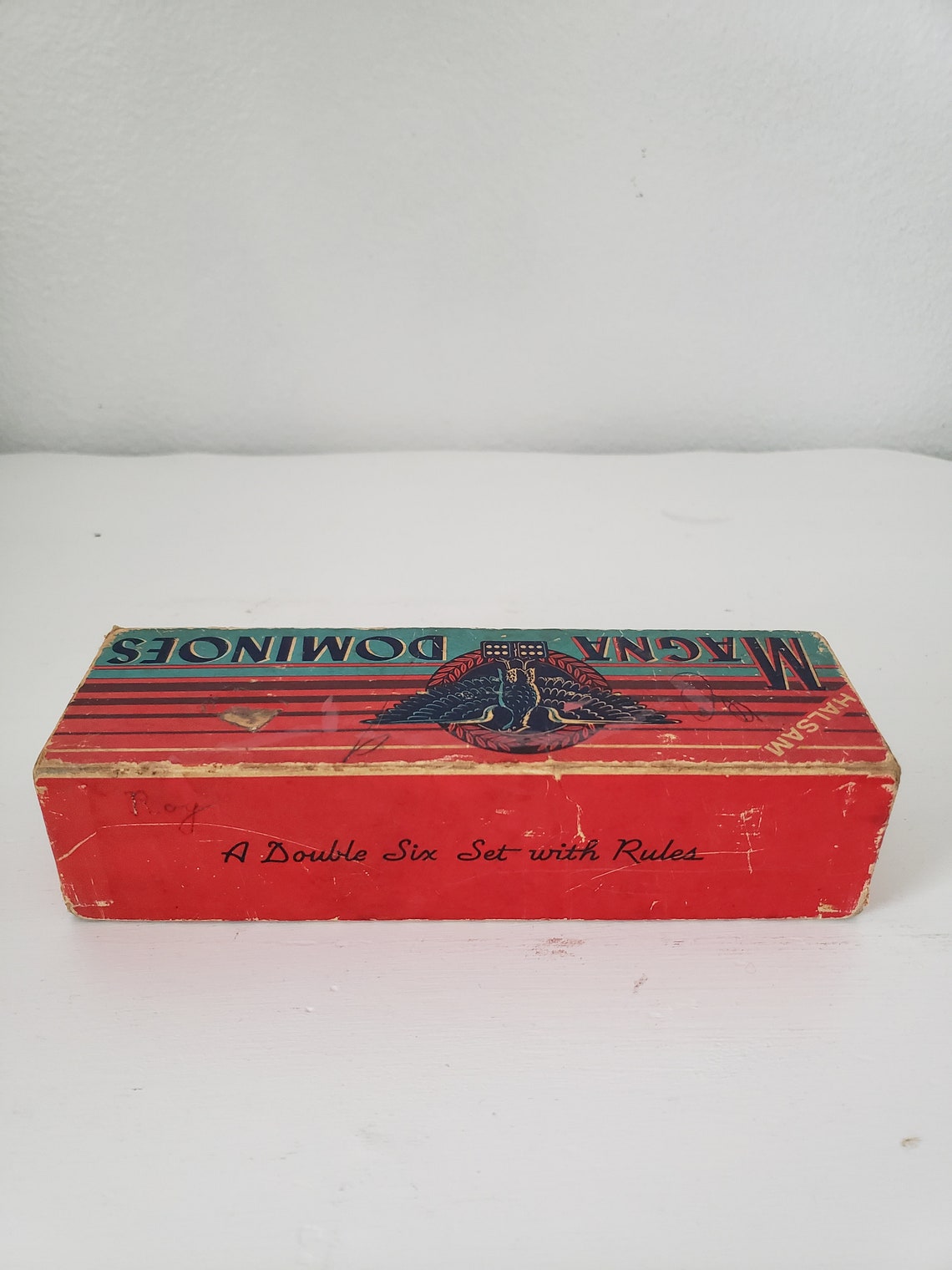 Vintage Halsam Magna Dominoes/eagle Stamp - Etsy