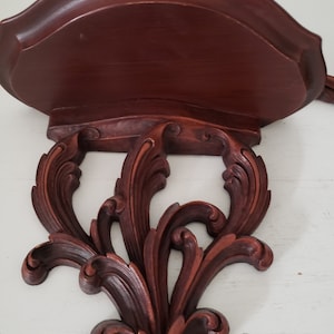 Vintage Syrocowood Dark Finish Wall Shelves/plate Rail/scroll Detail - Etsy