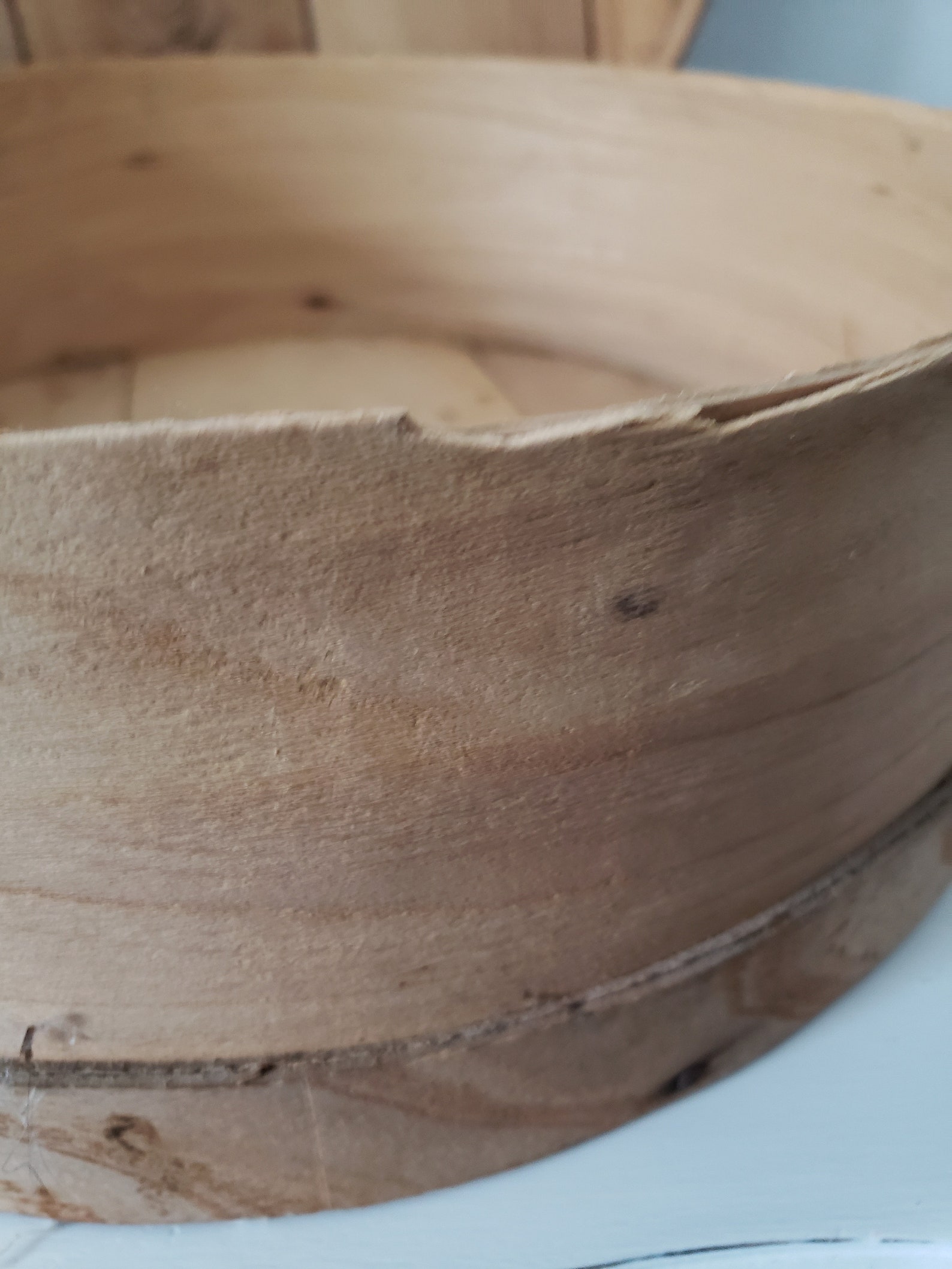 Vintage Bentwood Round Cheese Box - Etsy