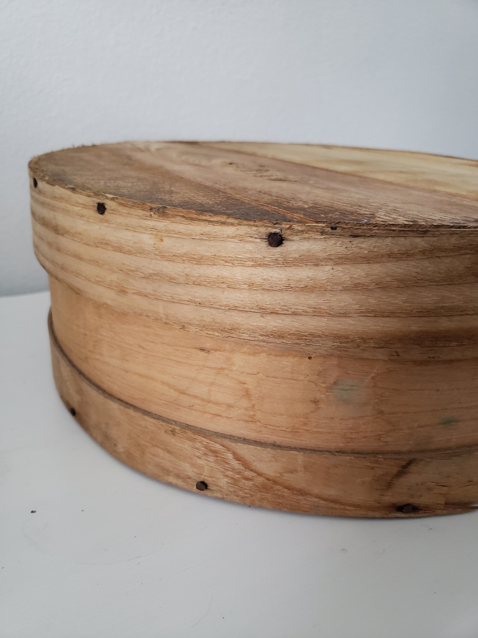 Vintage Bentwood Round Cheese Box | Etsy