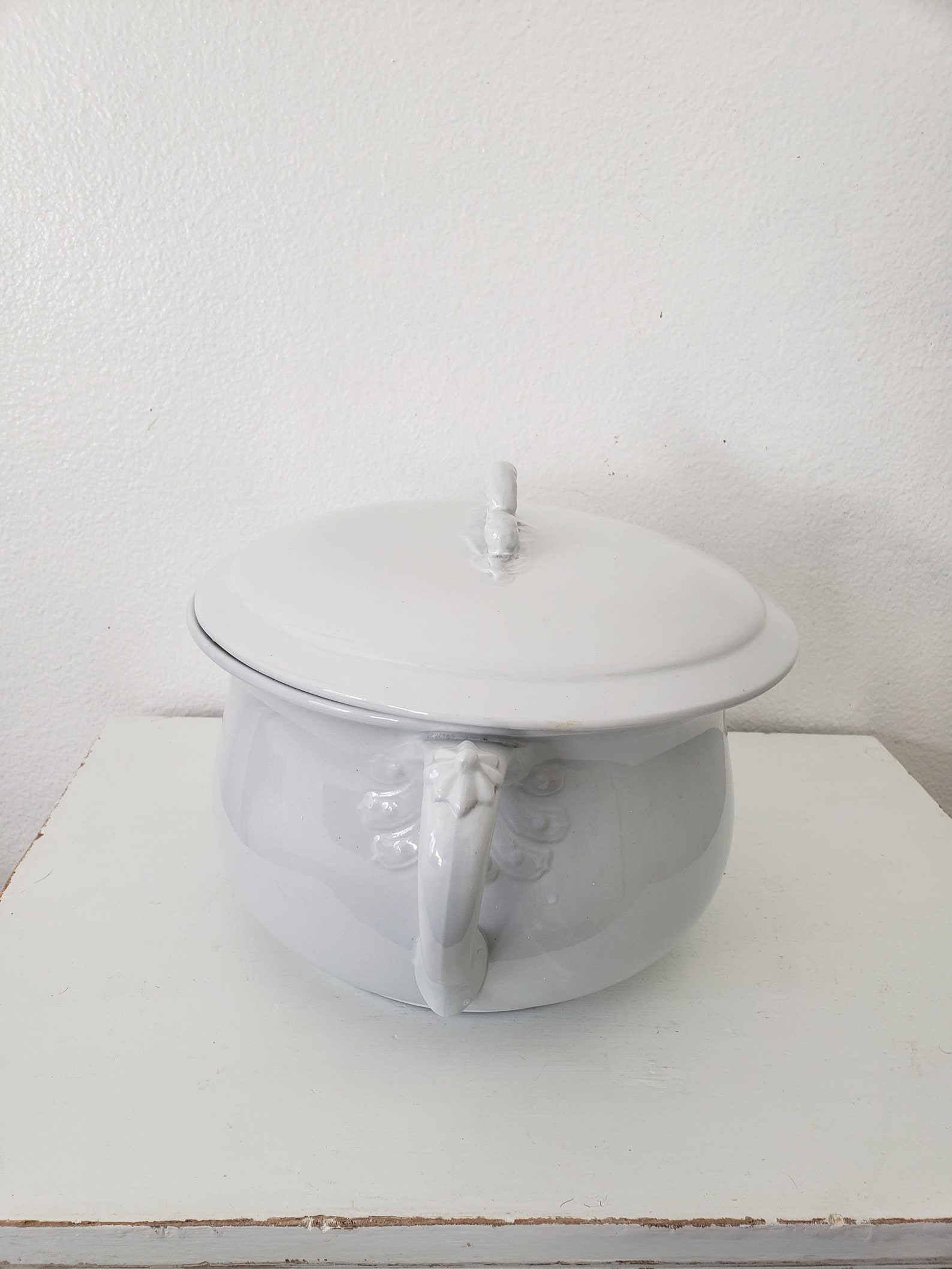 J.W. Pankhurst & Co Dove Grey Hanley England Chamber Pot and - Etsy