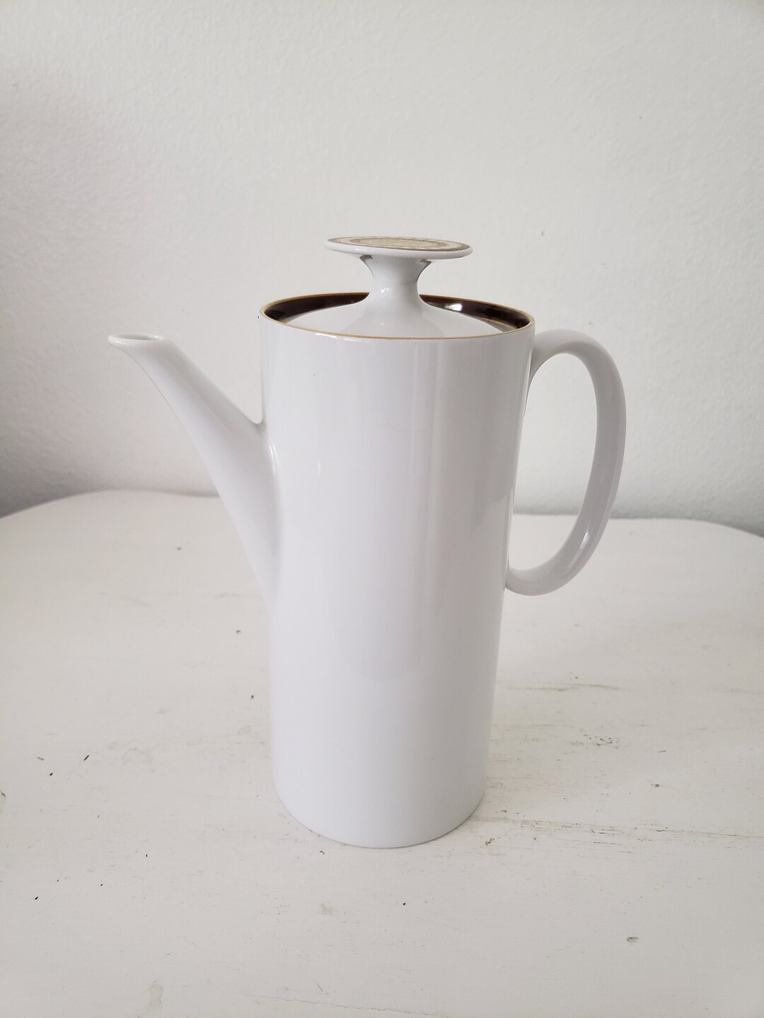 Vintage Thomas Germany White Porcelain Coffeepot/rosenthal Group ...