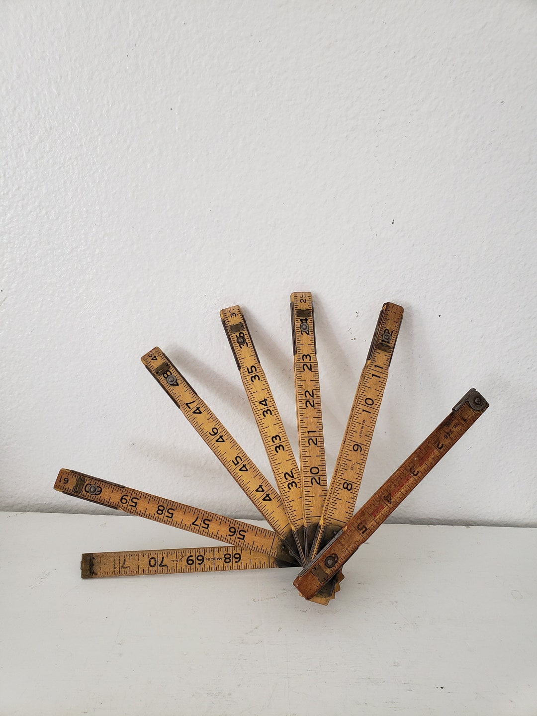 Vintage Lufkin Wooden Extension Ruler - Etsy