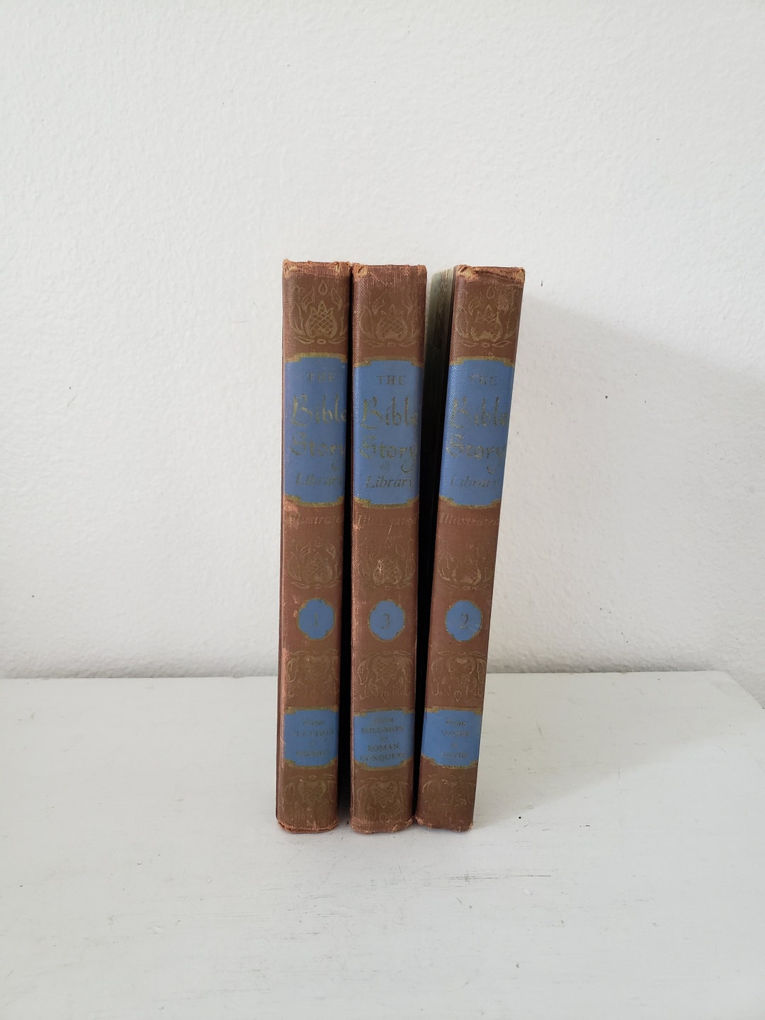 Set of 3 Vintage the Bible Story Library Books/books 1,3 and 7/mcm ...