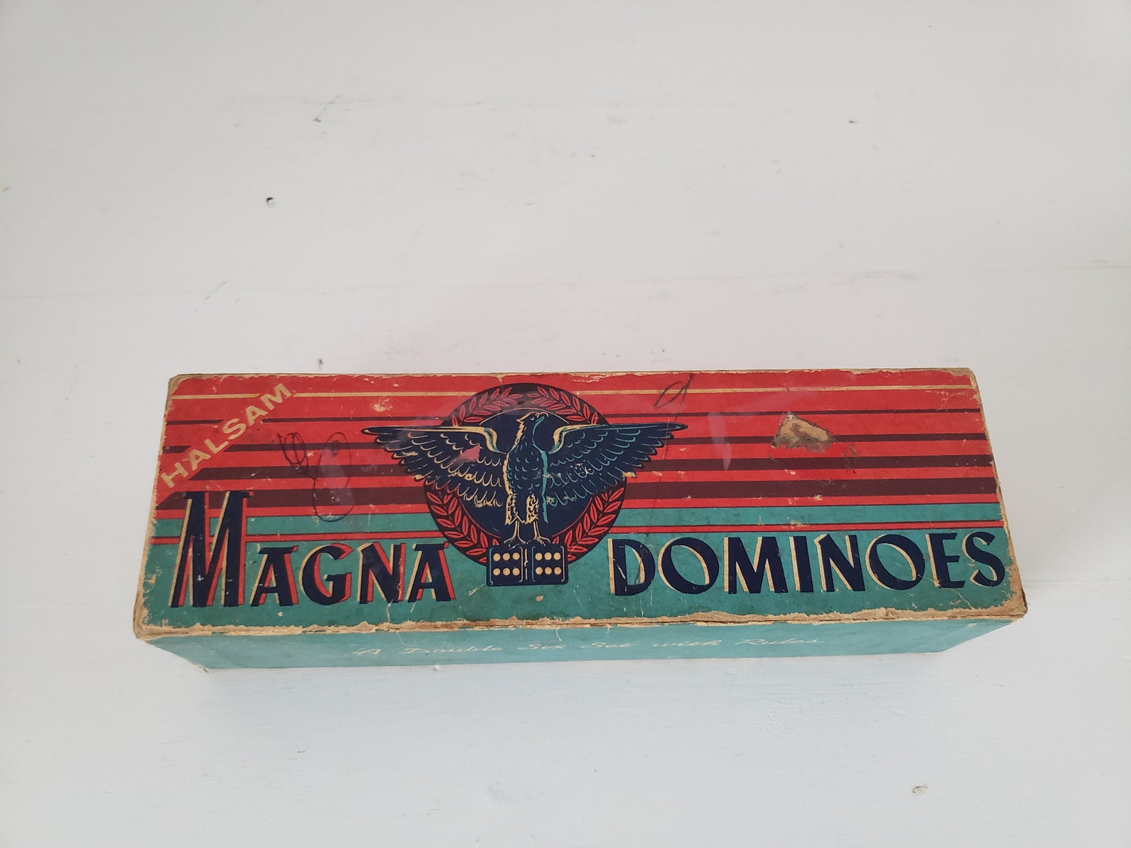 Vintage Halsam Magna Dominoes/eagle Stamp - Etsy