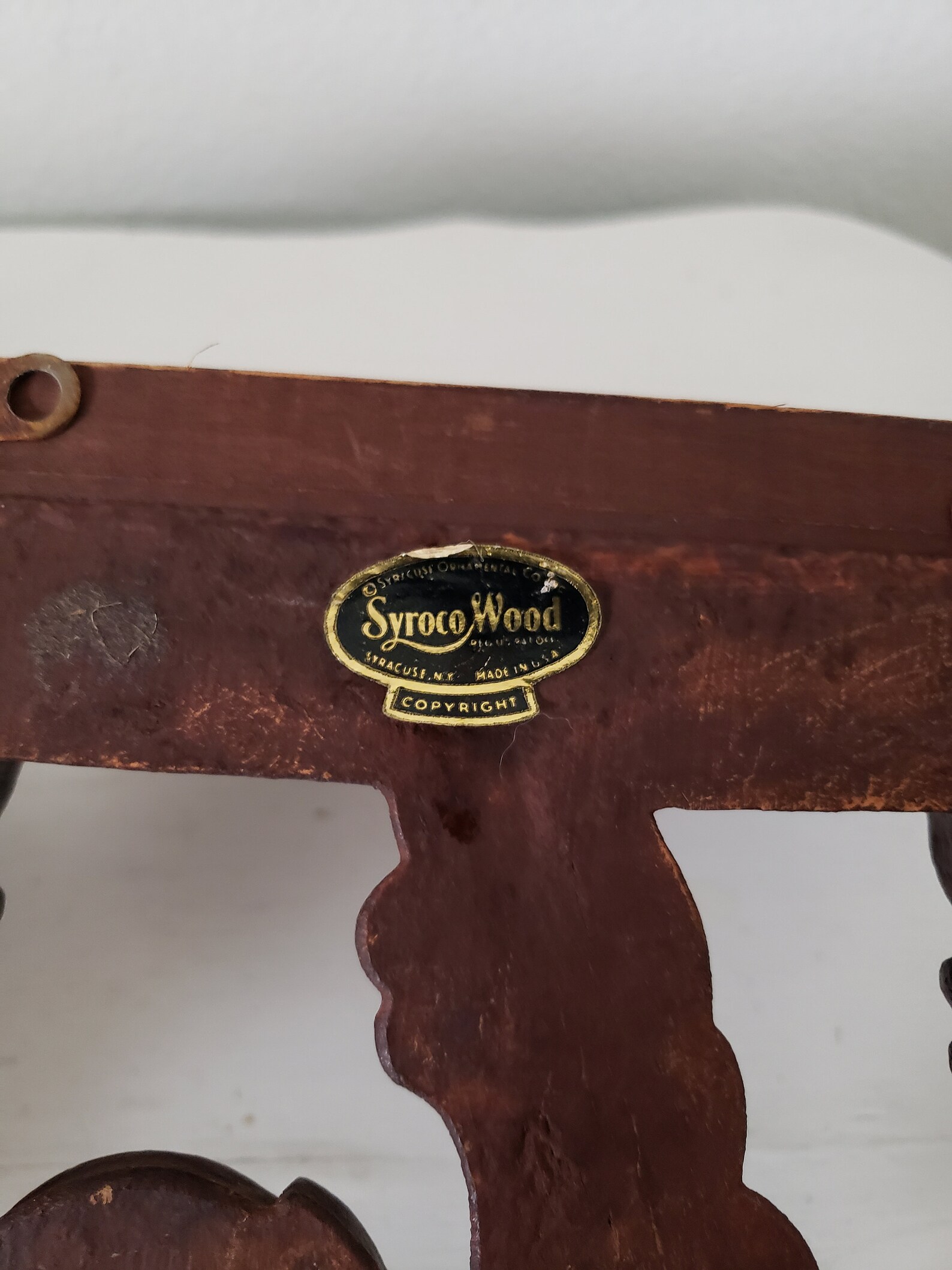 Vintage Syrocowood Dark Finish Wall Shelves/plate Rail/scroll Detail - Etsy