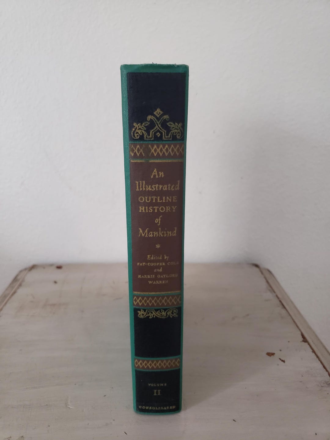 Vintage " an Illustrated Outline History of Mankind" Volume Ii/mcm/dark ...
