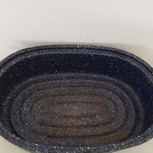 Large Vintage Cobalt Blue/white Speckled Roasting Pan With Lid/holidays ...