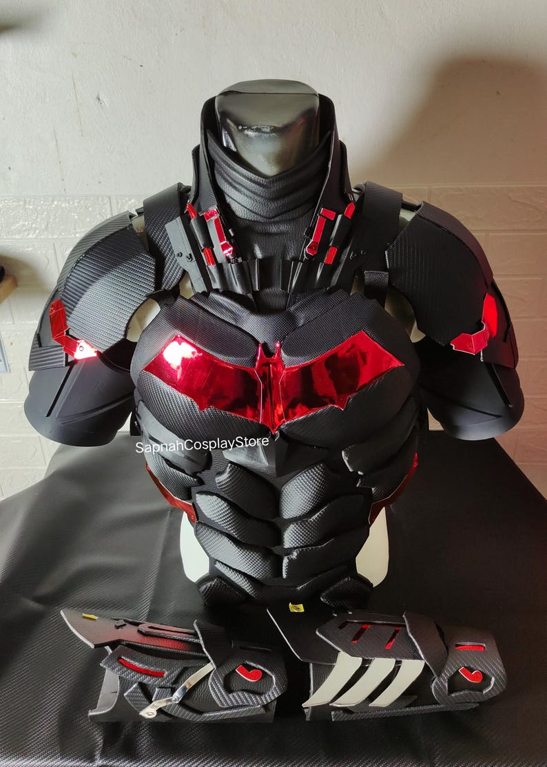 Red Hood Armor Costume With 3d Printed Covered Faux Leather - Etsy