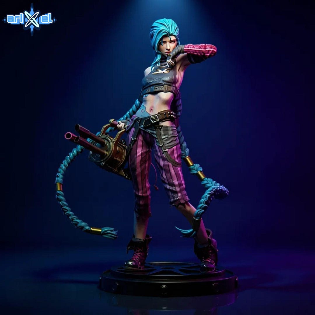 Jinx League of Legends STL Figure | 1:6 Scale 3D Print Model | Pre ...