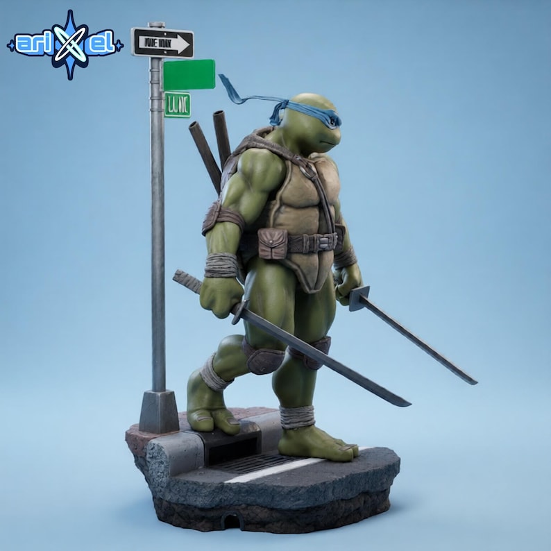 Blue Mask Katana Ninja Turtle Warrior STL 1:8 Scale – Presupported ...