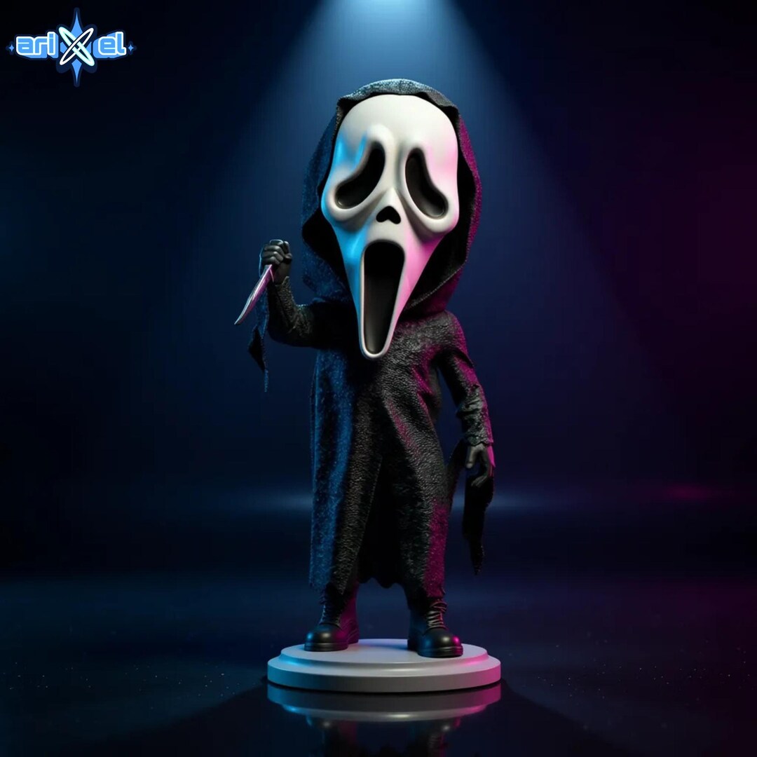 Ghostface Chibi STL Figure – Cute Horror 3D Print Model | Pre-supported ...