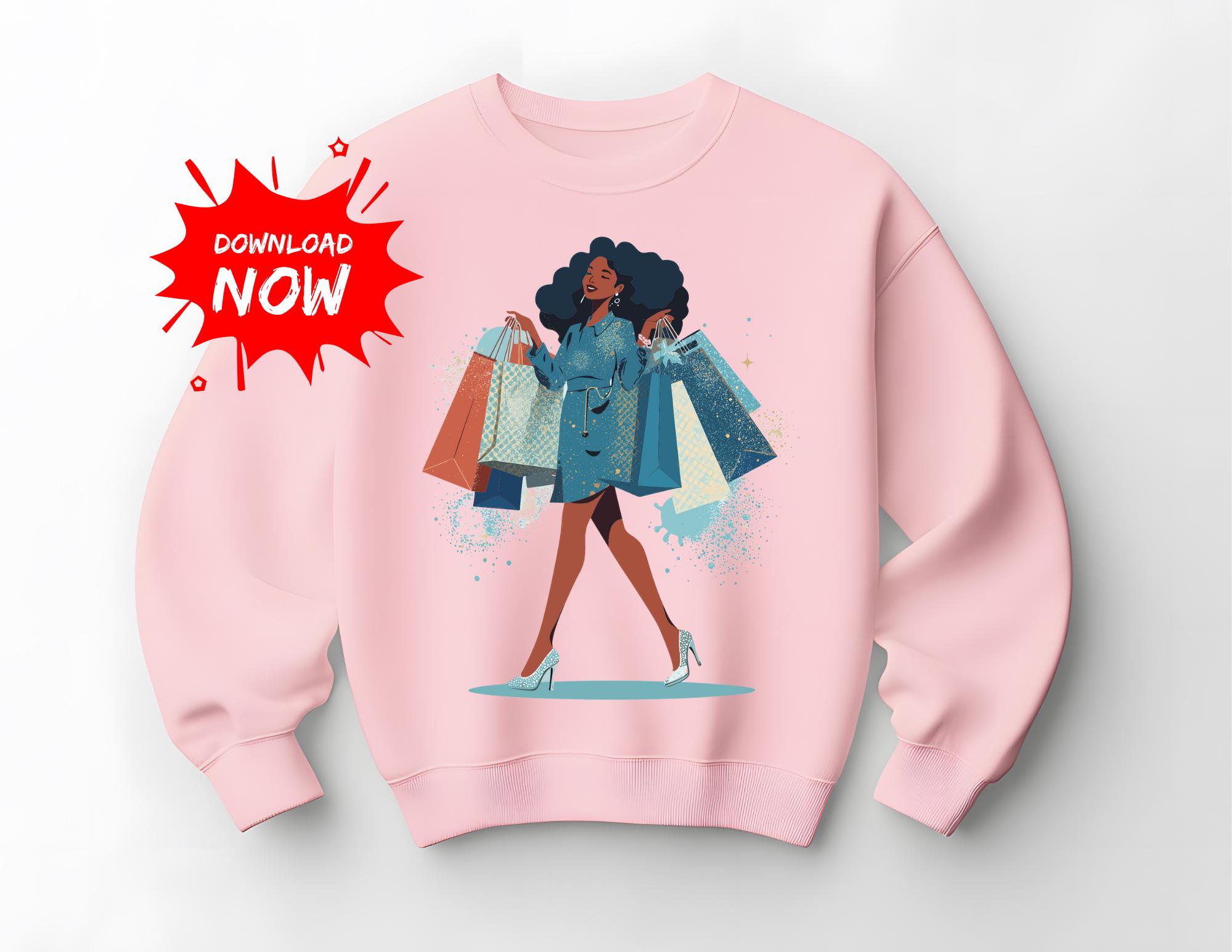 Patina Blue Shopping Diva SVG – Fashion Girl, Boutique Vector (digital ...