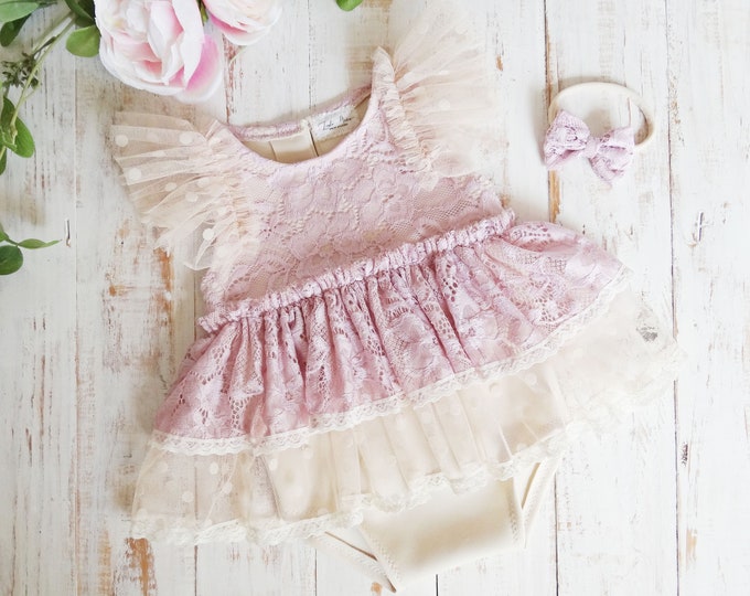 Sitter Girl Romper Photo Prop, Purple Baby First Birthday Photography ...