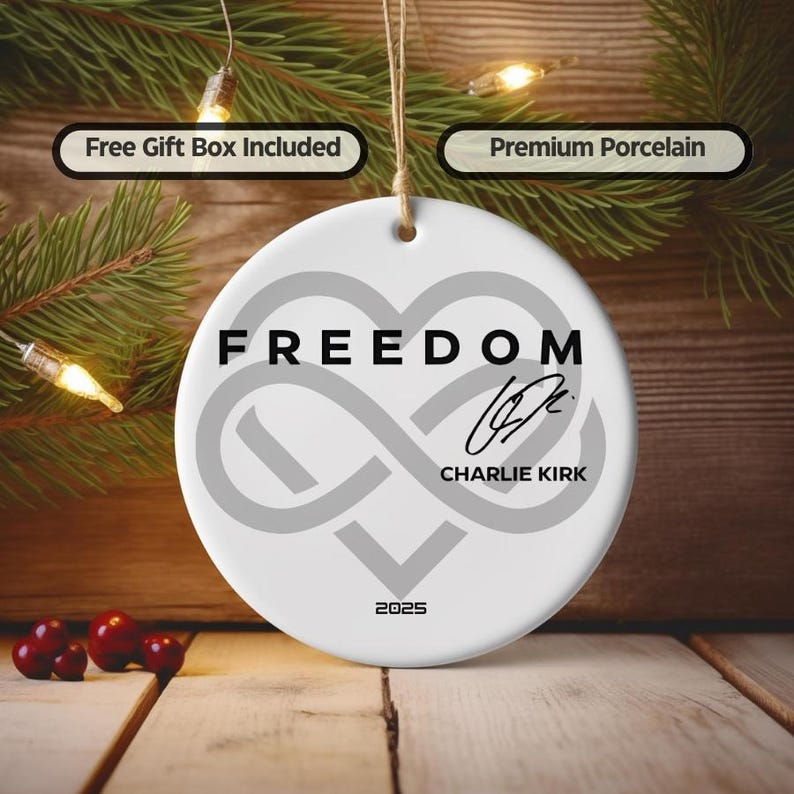 Personalized FREEDOM Heart Ornament 2025|american Patriotism | Infinity ...