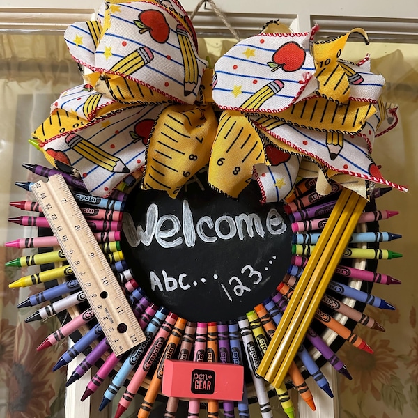 Crayon Wreath - Etsy