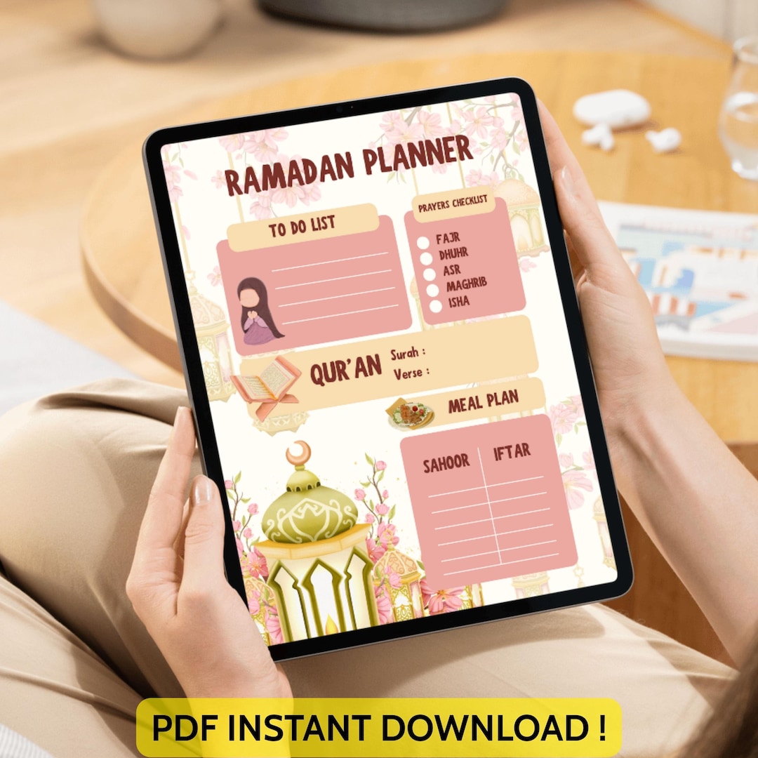 Ramadan Checklist Planner Pdf | Islamic Daily Prayer | Printable ...