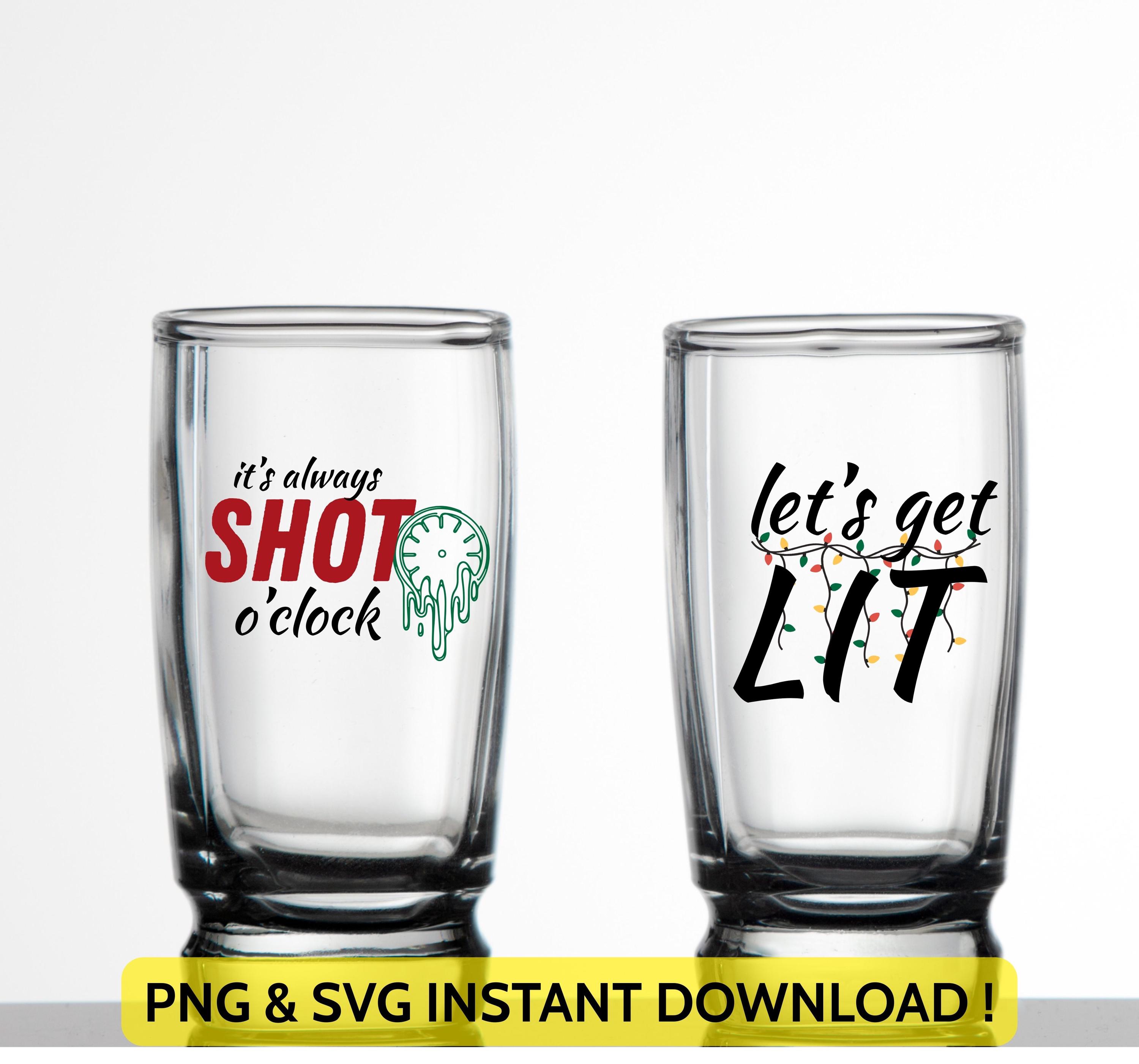 Christmas Shot Glass Designs Svg Png | Funny Holiday Drink Arts for ...