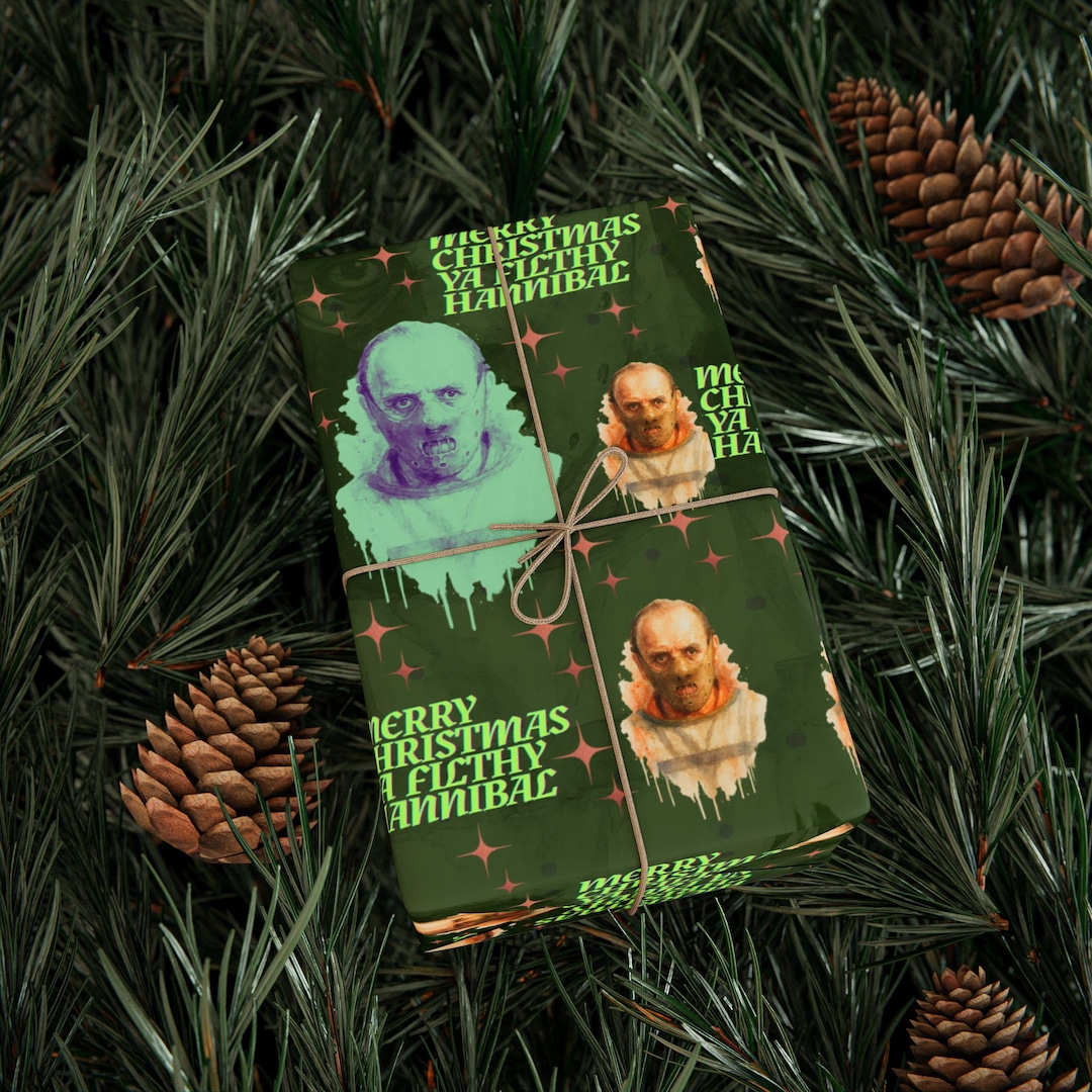 Hannibal Lecter Christmas Wrapping Paper | Horror Gift Wrap - Etsy
