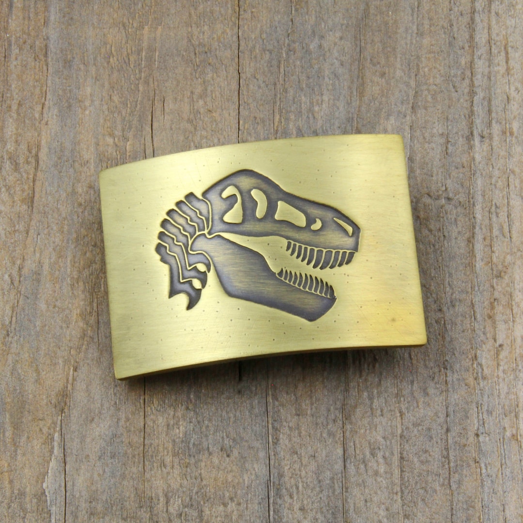 Tyrannosaurus Rex Solid Brass Belt Buckle - Etsy