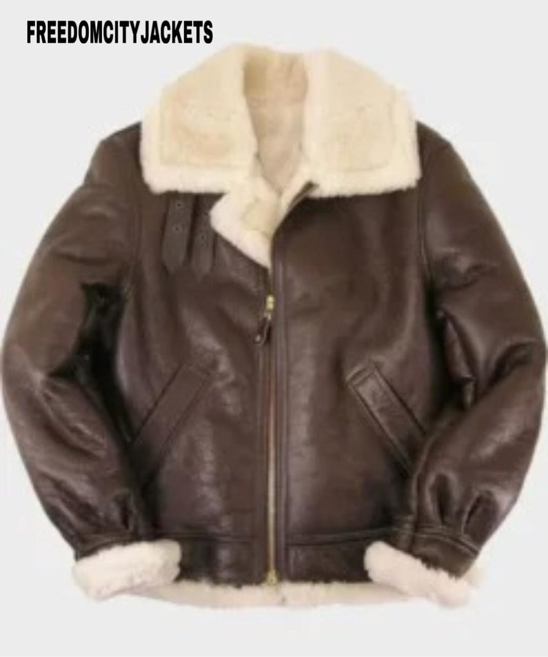 Thomas SF Shearling Sheepskin Brown Leather Jacket New Arrivals - Etsy