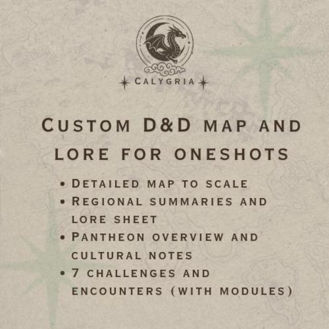 Custom D&D Map and Lore for Oneshots - Etsy