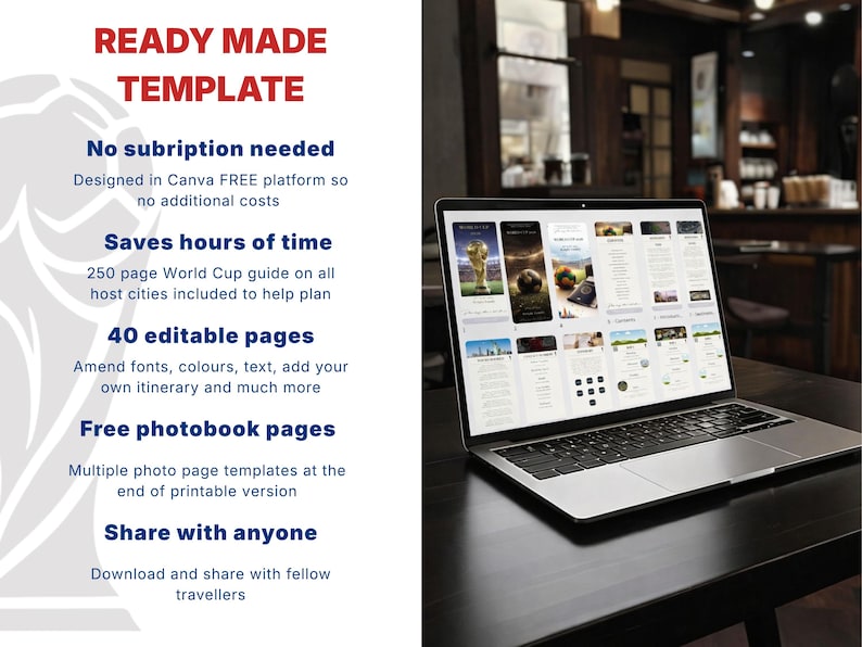 World Cup 2026 Travel Itinerary Planner Template | Host City Guide ...