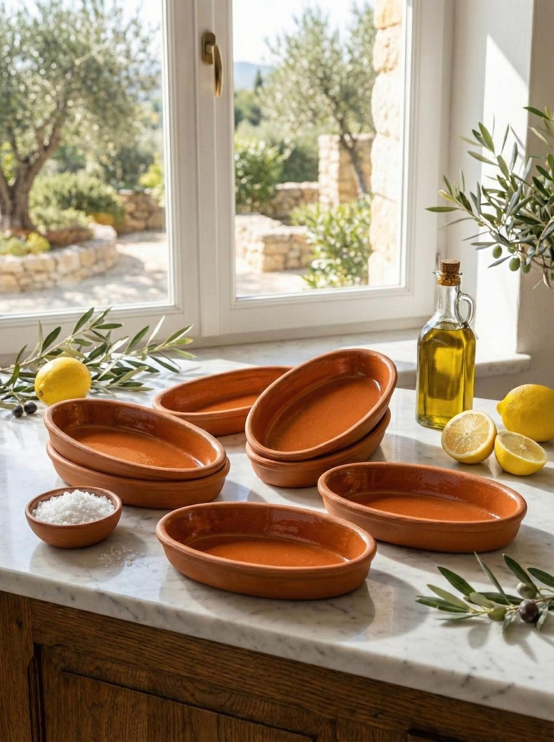 Handmade Oval Terracotta Baking Dish, Small Clay Gratin Boat, Spanish ...