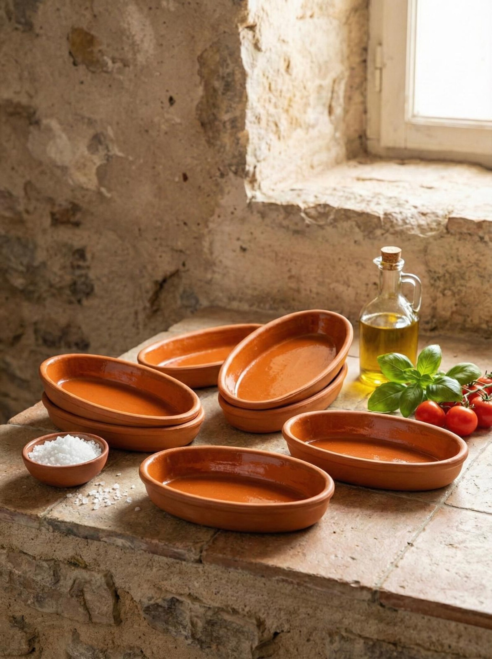 Handmade Oval Terracotta Baking Dish, Small Clay Gratin Boat, Spanish ...