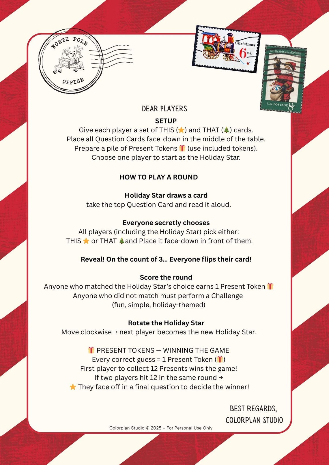Holiday This or That Game • Printable Family Party Game • Christmas ...