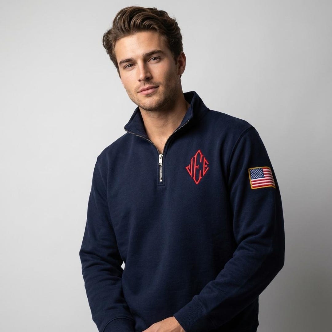 Ironic Jeffrey Epstein Navy Quarter Zip | Old Money Aesthetic Meme ...