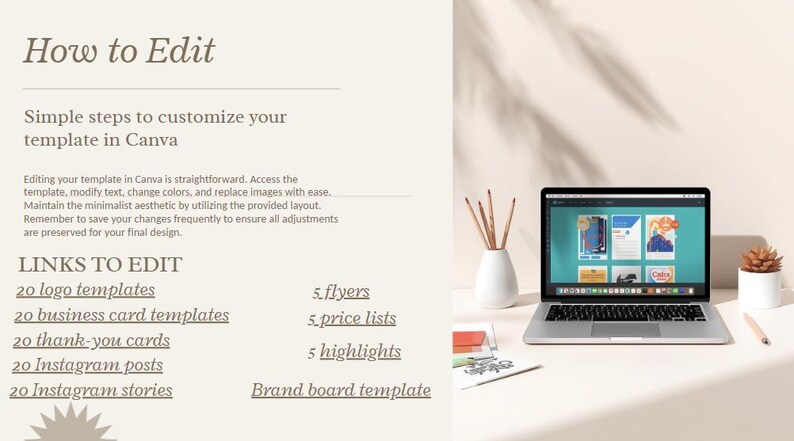 Business Branding Canva Templates | Logo, Cards, Posts - Etsy