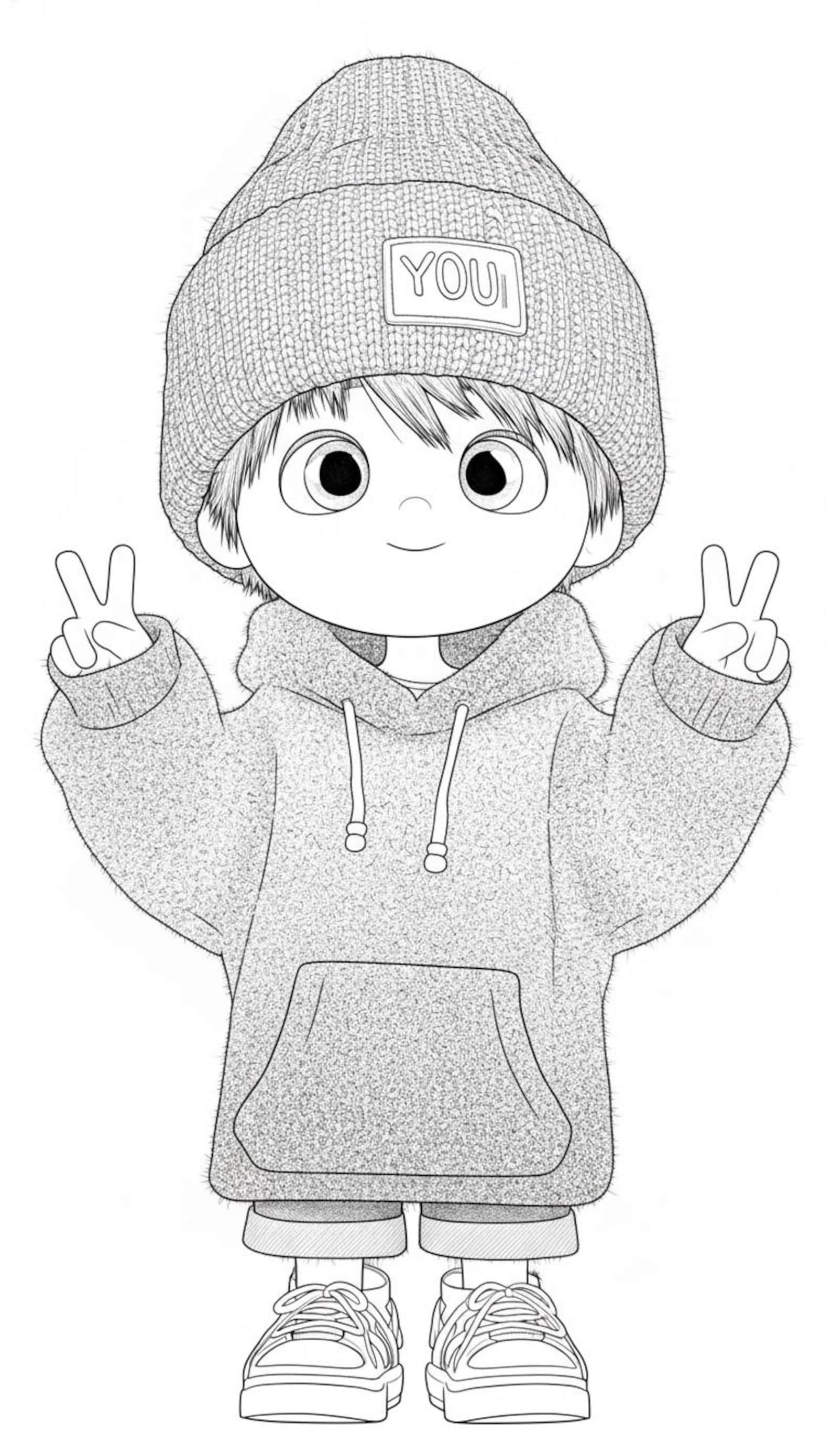 Popular Characters Coloring Page Printable | A4 Digital Download ...
