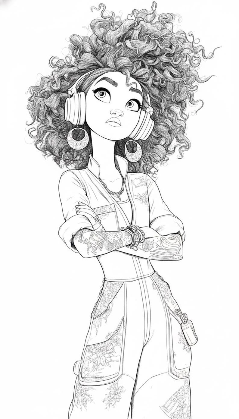 Popular Characters Coloring Page Printable | A4 Digital Download ...
