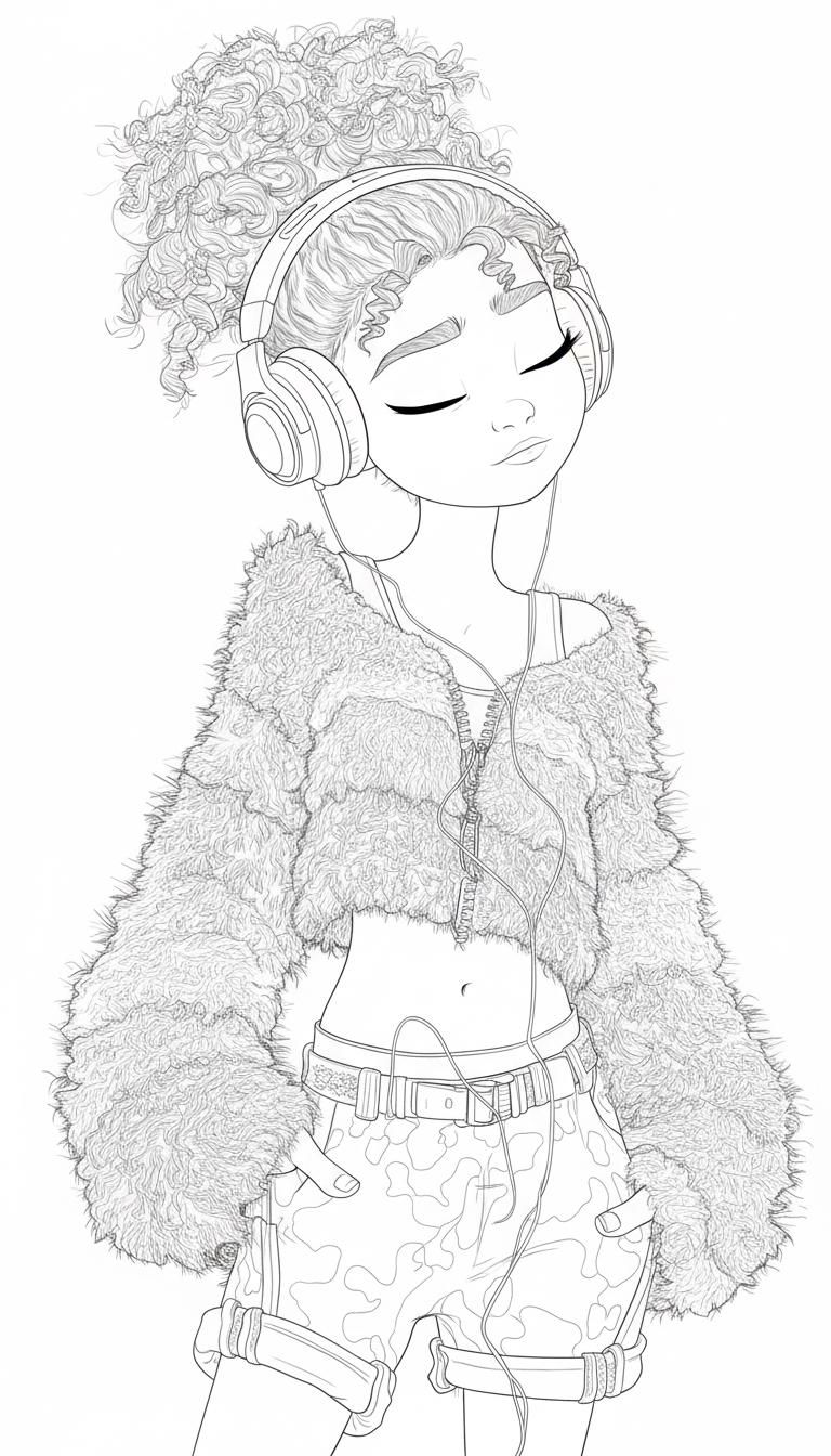 Popular Characters Coloring Page Printable | A4 Digital Download ...
