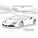 Luxury Sports Car Coloring Pages Bundle - Digital Download for Adults ...