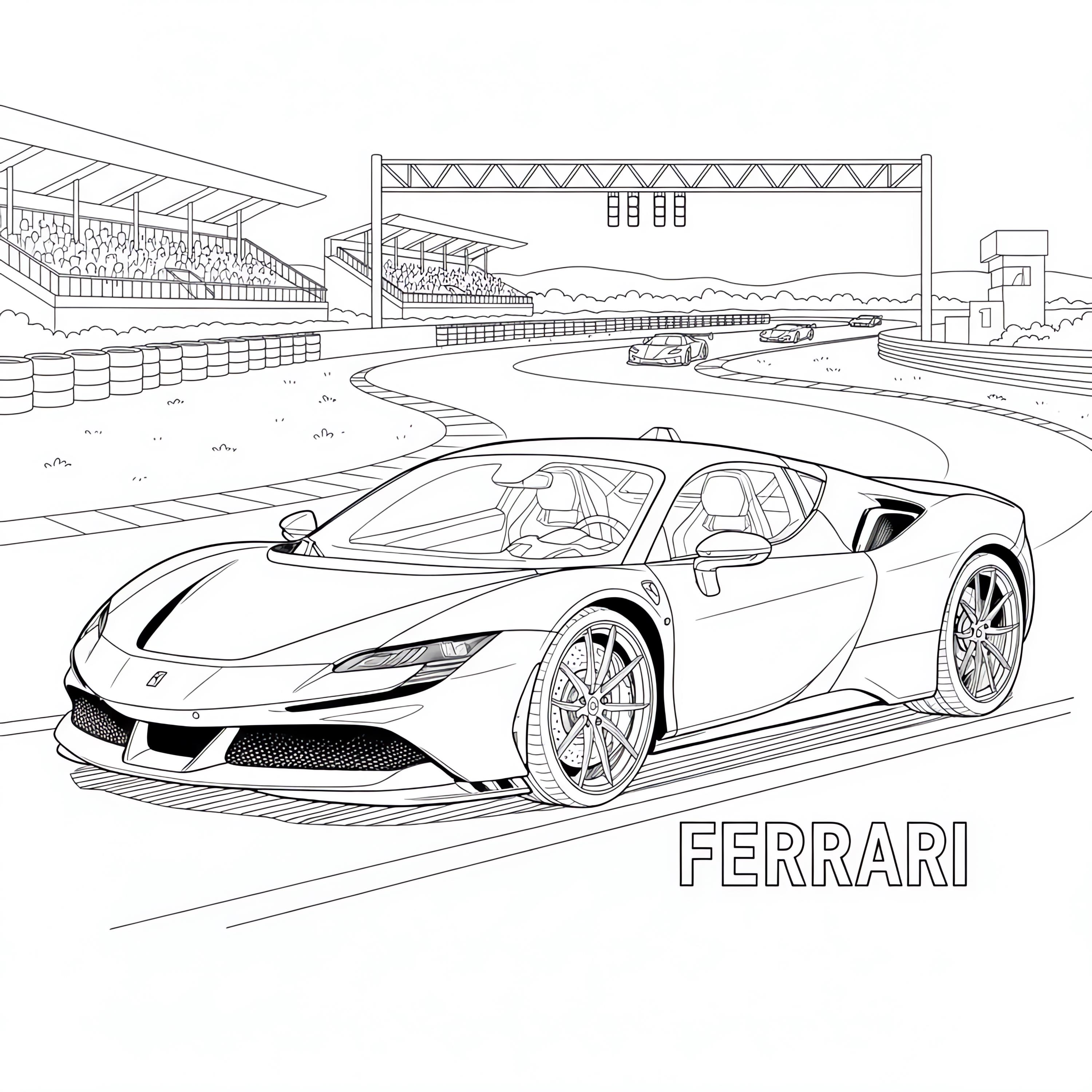 Luxury Sports Car Coloring Pages Bundle - Digital Download for Adults ...