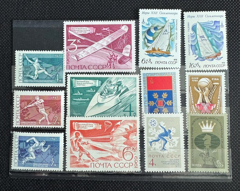 Soviet Stamp Collage: USSR History | 1960s–2010s Original Unused ...