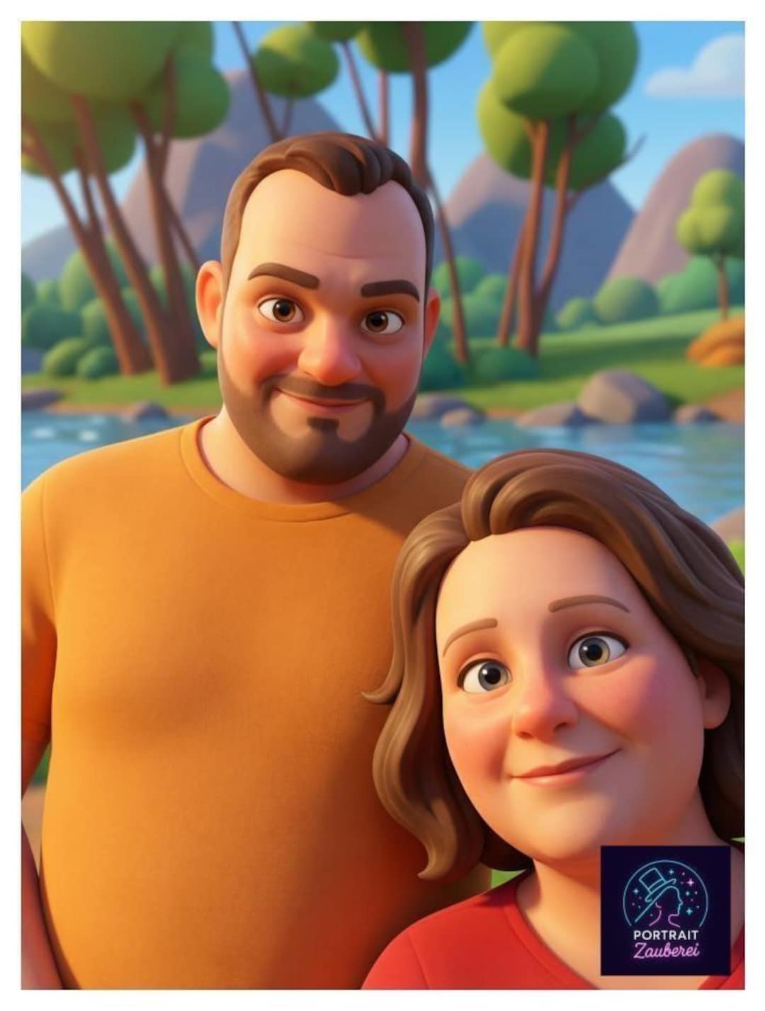 Photo to Cartoon Portrait – Personalized Digital Image - Custom 3D ...