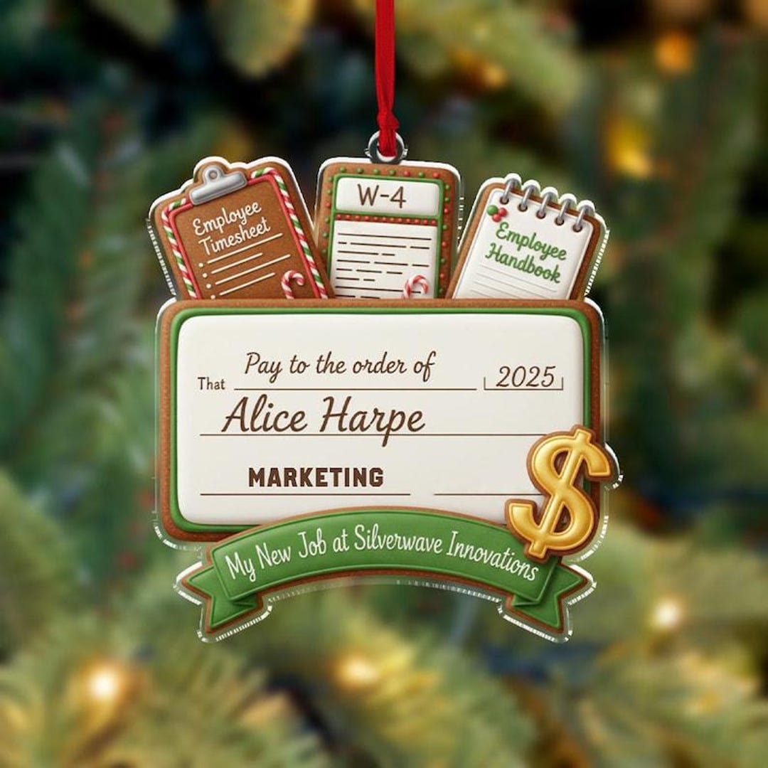 Personalized 2D Flat Acrylic New Job Ornament – Custom Career Keepsake ...