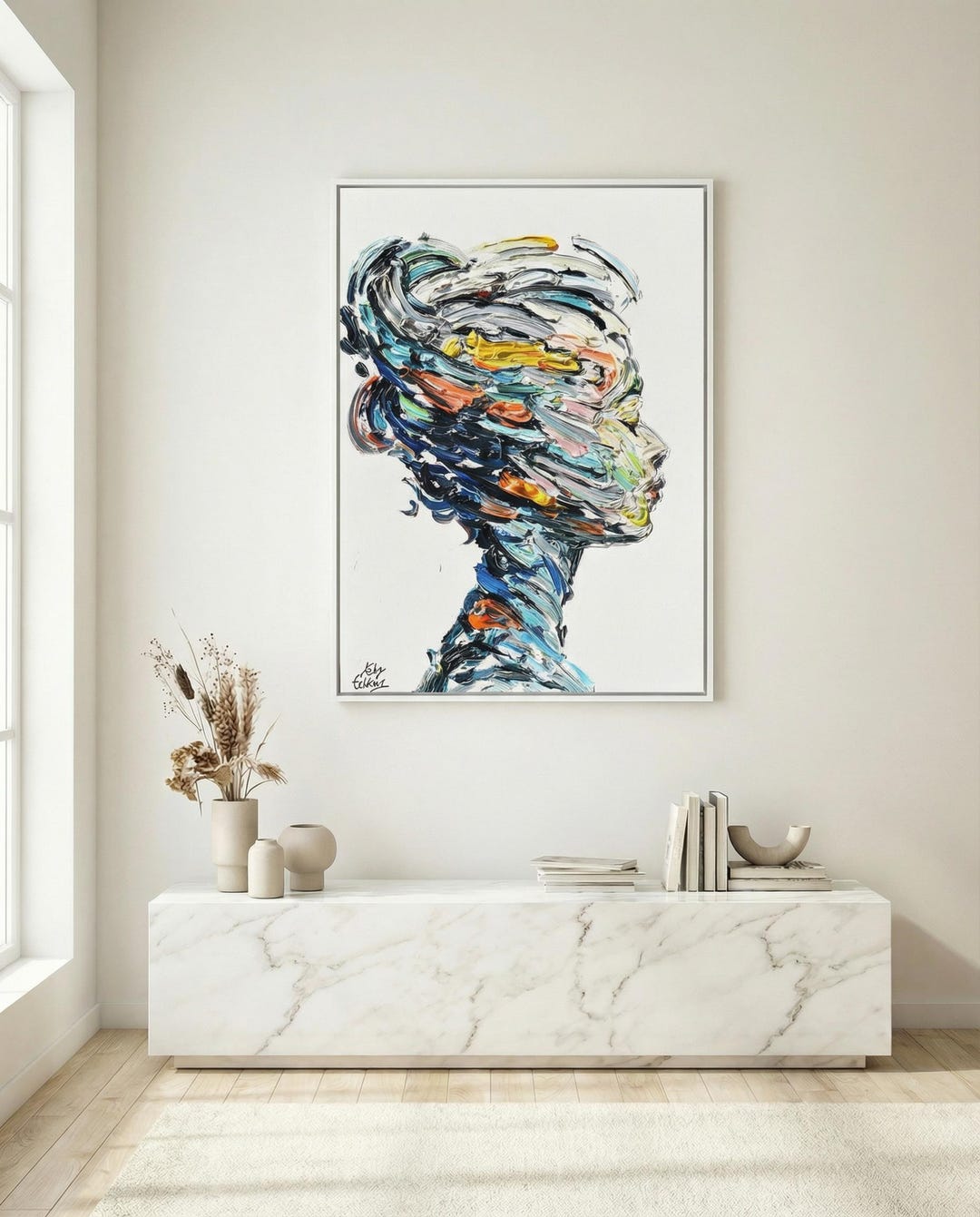 Whispers of Motion Original Oil Painting by Koby Feldmos Abstract ...