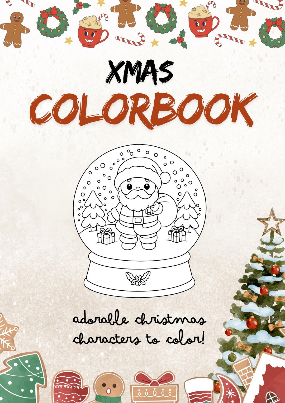 Xmas Coloring Book - Etsy