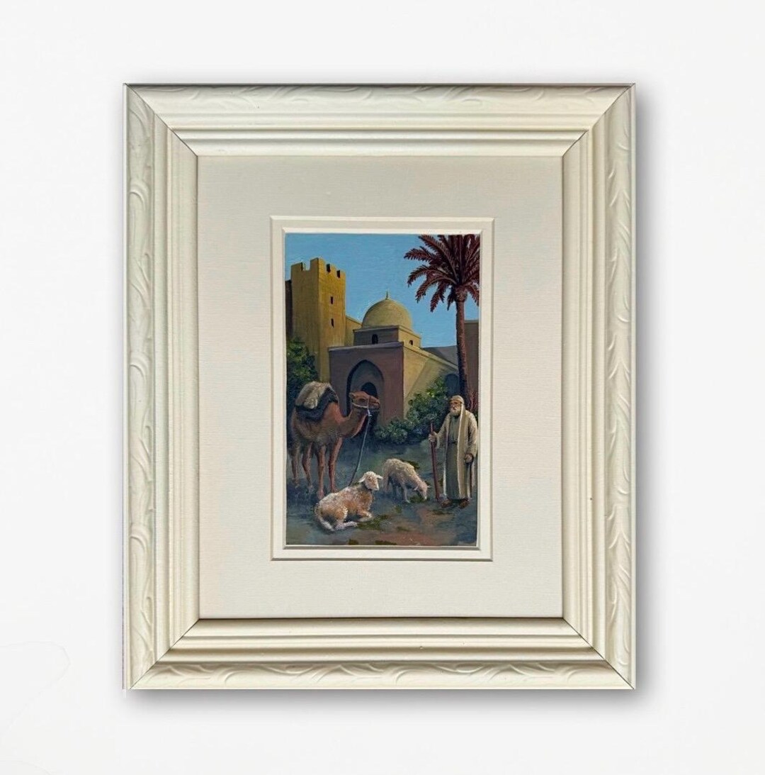 Framed Original Oil Painting - Abraham, Biblical Scene, Christian Home ...