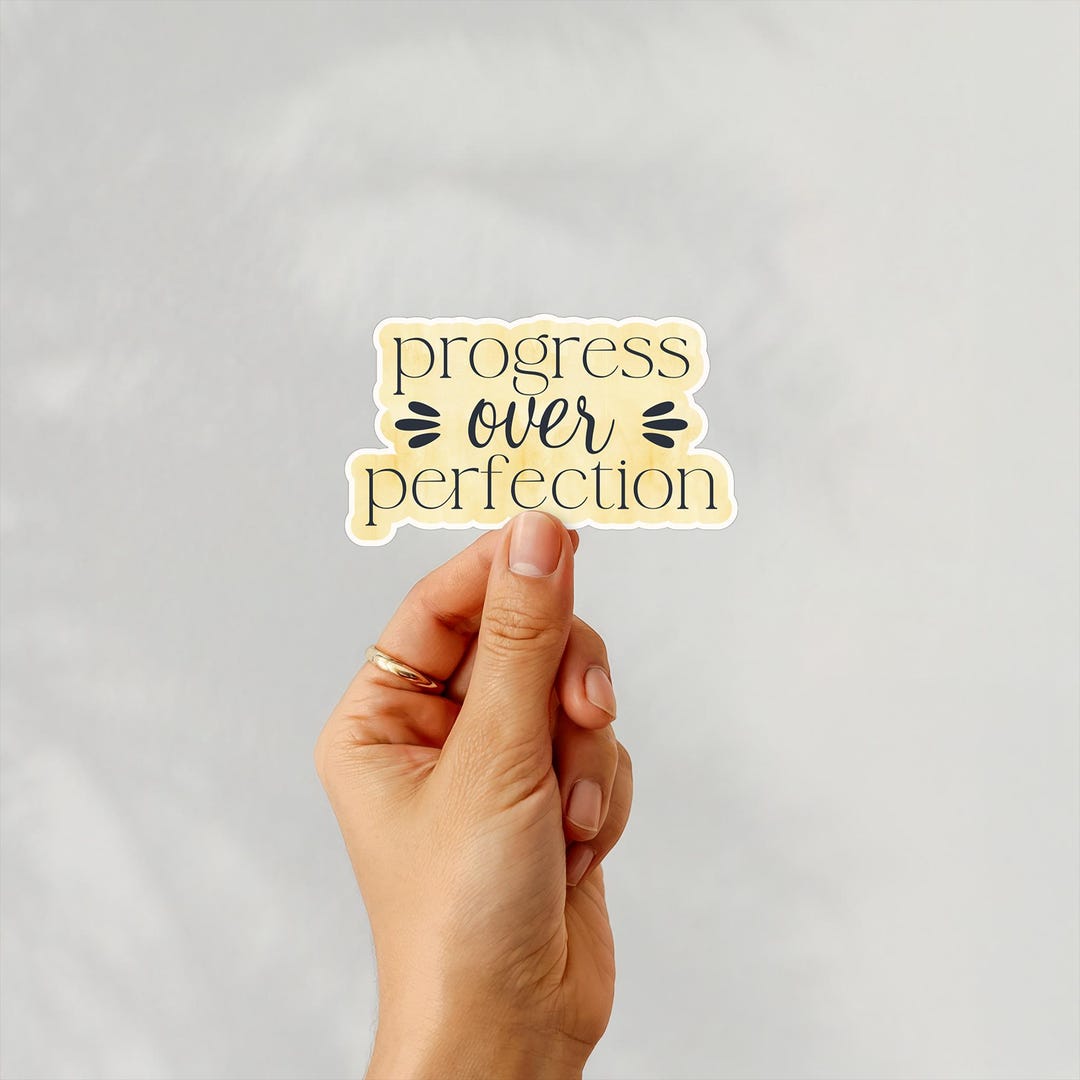 Progress Over Perfection Sticker | Motivational Quote | Positive ...