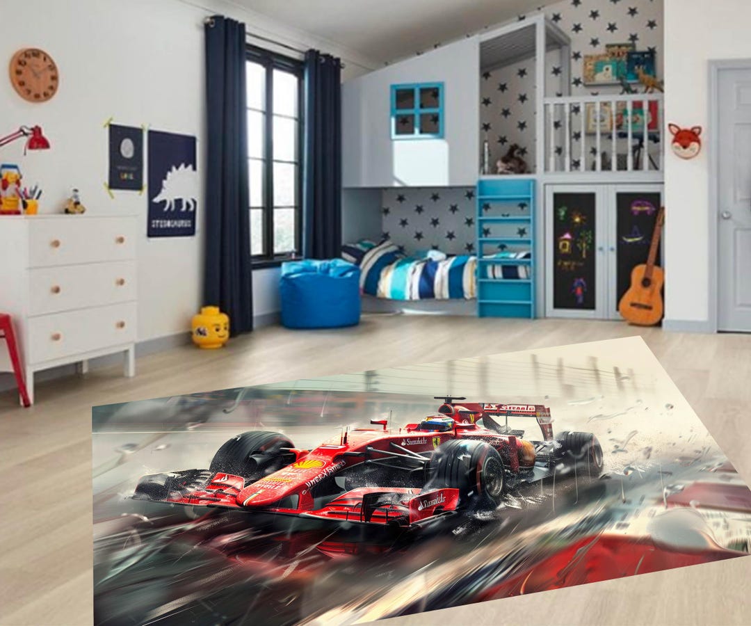Formula 1 Rug, Racing Car Rug, F1 Car Digital Print Carpet, Race Track ...