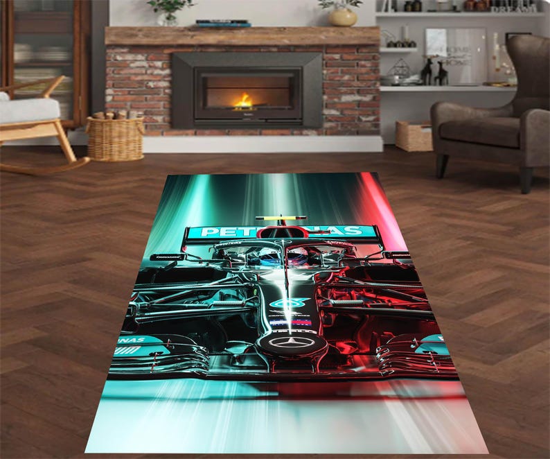 Formula 1 Team Rug - F1 Racing Digital Printed Carpet - Race Car Rug ...