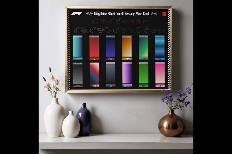 F1 Mini Sets for Brick Build Display | 40x30cm | Black and White ...